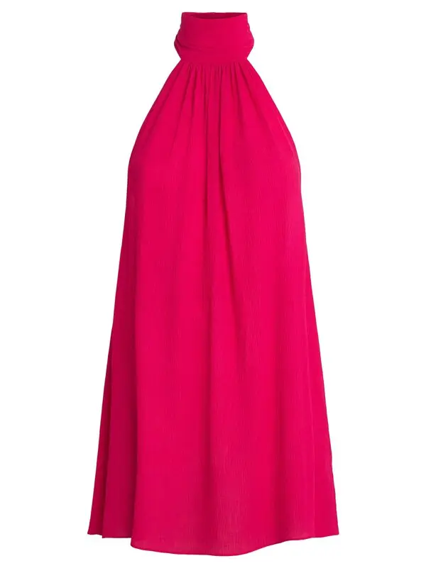 AWAY THAT DAY Ibiza Halterneck Mini Dress - Pink