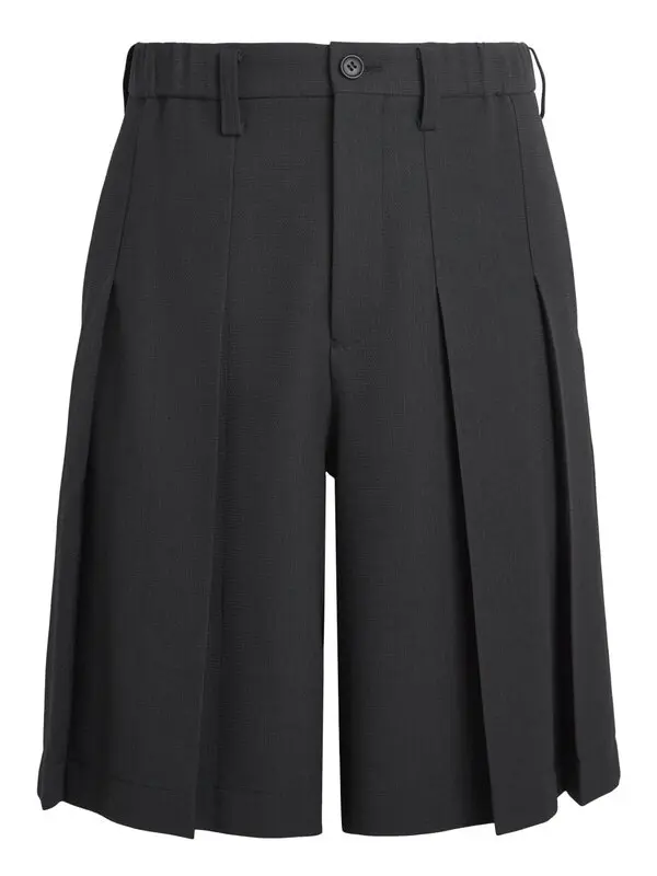 Issey Miyake Pleated Cornice Shorts - Grey