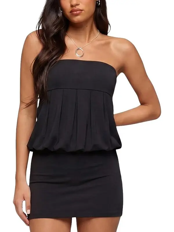 EDIKTED Alannah Backless Strapless Mini Dress - Black