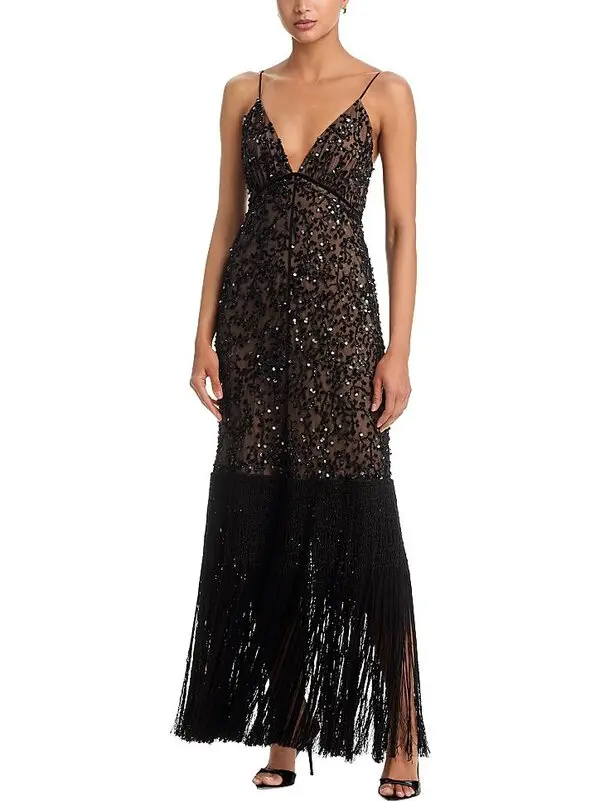 Johanna Ortiz Embellished Maxi Dress - Black