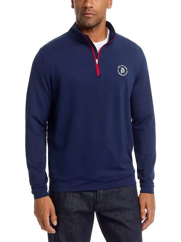 Peter Millar Performance Quarter Zip Sweatshirt - Navy