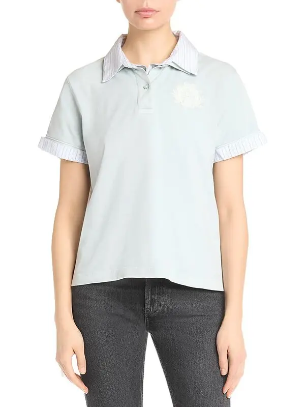 Acne Studios Layered Polo Shirt - Light Blue