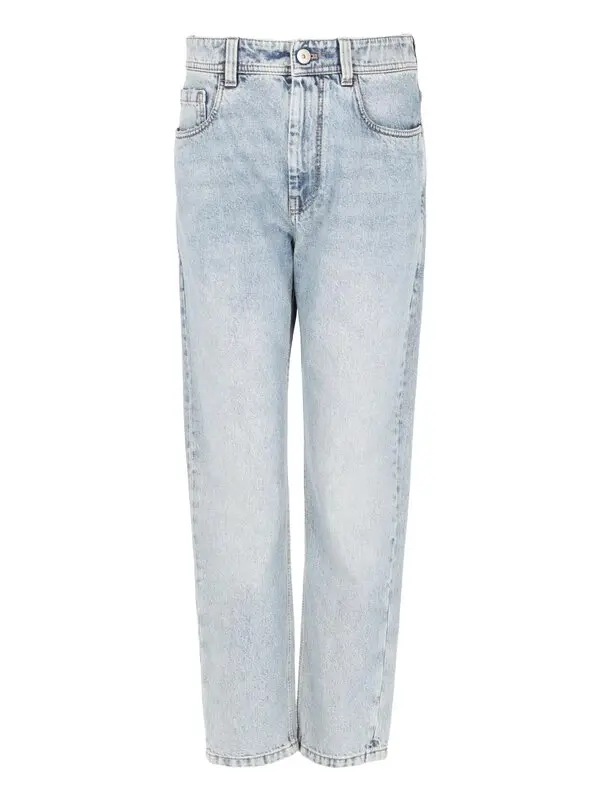 Brunello Cucinelli Baggy Tapered Trousers - Denim