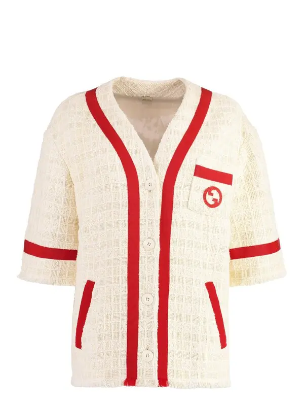 Gucci Embroidered Logo Jacket - Ivory