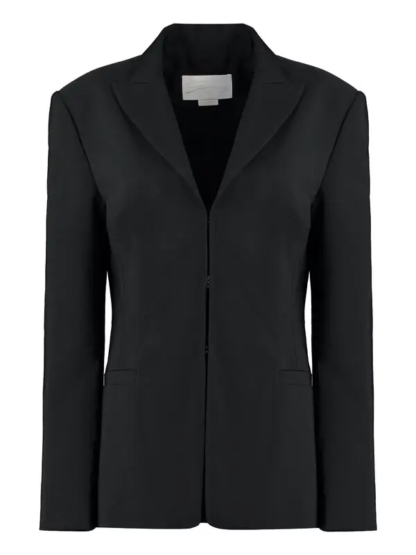GENNY Single-breasted Blazer - Black
