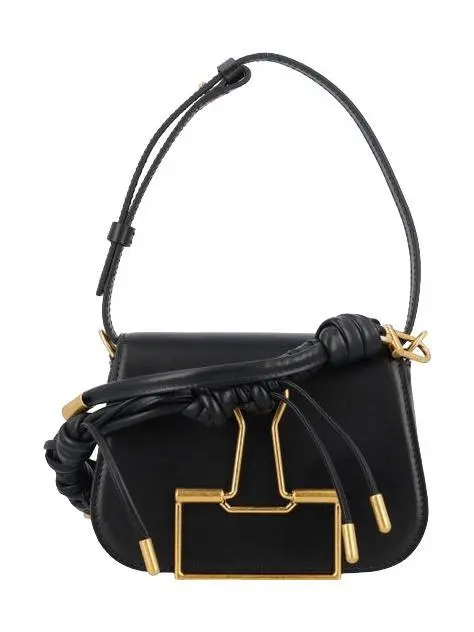 Off-White Skeleton Binder Leather Shoulder Bag - Black