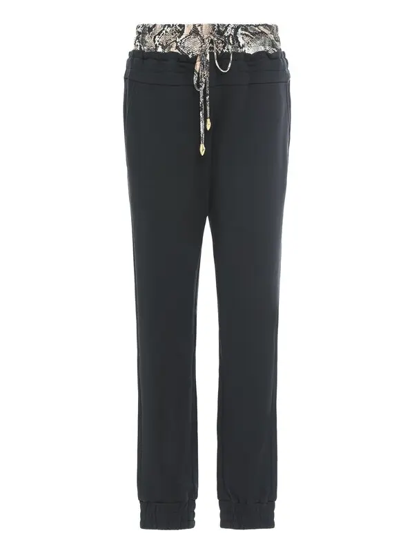 Just Cavalli Cotton Jogger Pants - Black