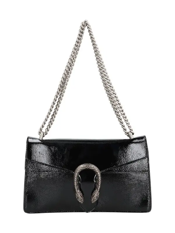 Gucci Mini Flap Handbag With Push-lock Closure - Black