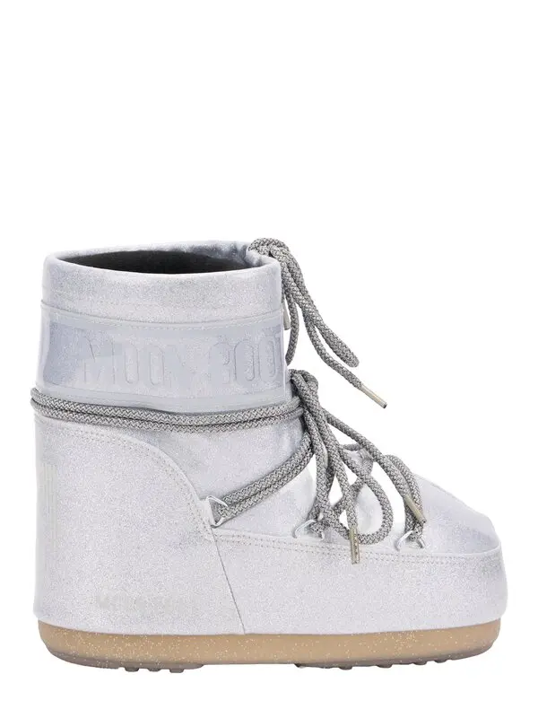 Moon Boot Icon Low Glitter Boots - Silver