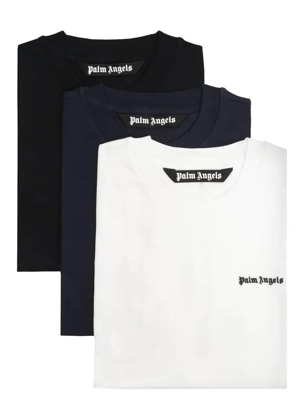 Palm Angels T-shirt Set 3 With Logo - Multicolor