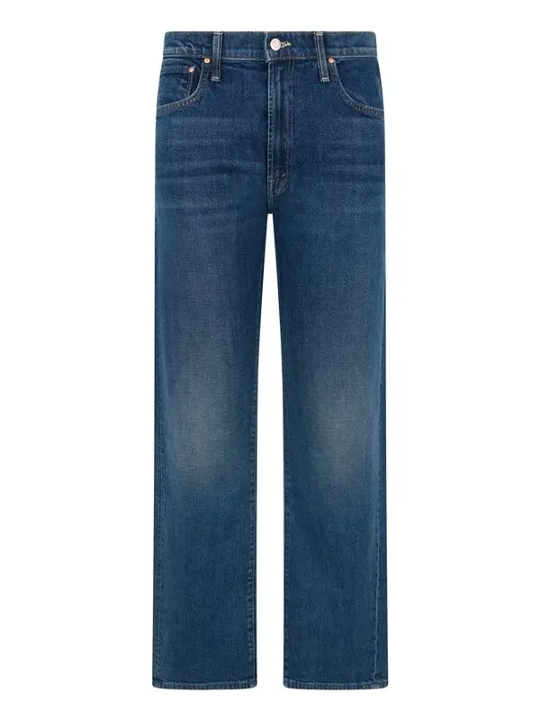 MOTHER Straight Leg Denim Jeans - Blue