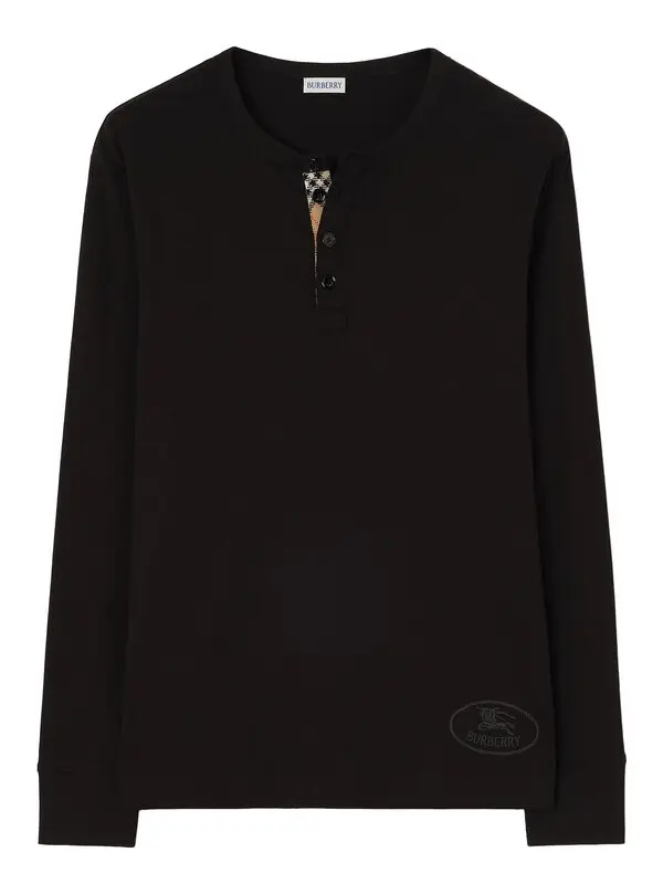Burberry Slim Fit Long-sleeve T-shirt Size - Nero