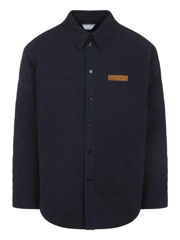 Bottega Veneta Quilted Cotton Overshirt - Blue