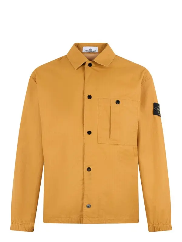 Stone Island Classic Ripstop Organic Cotton Shirt Jacket - Orange