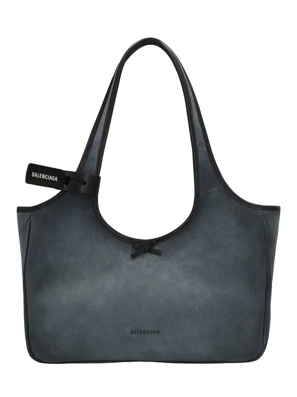 Balenciaga Bow Suede Lau Tote Bag - Grey
