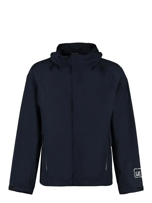 C.P. COMPANY Hooded Cotton Jacket - Blue
