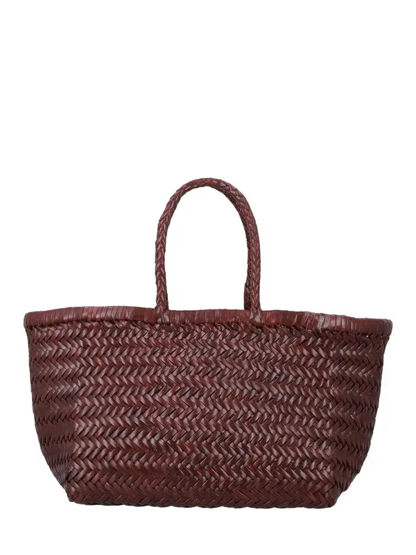 Dragon Diffusion Mini Woven Leather Tote Bag - Brown