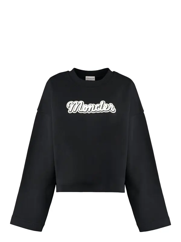 Moncler Ribbed Neckline Logo T-shirt Fall/winter 2023 - Black