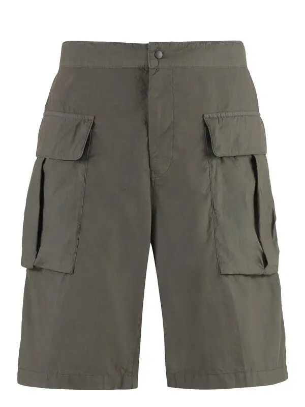 Aspesi Cotton Cargo Bermuda Shorts - Grey