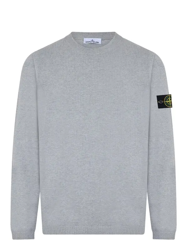 Stone Island Crew Neck Long Sleeve Sweater - Grey
