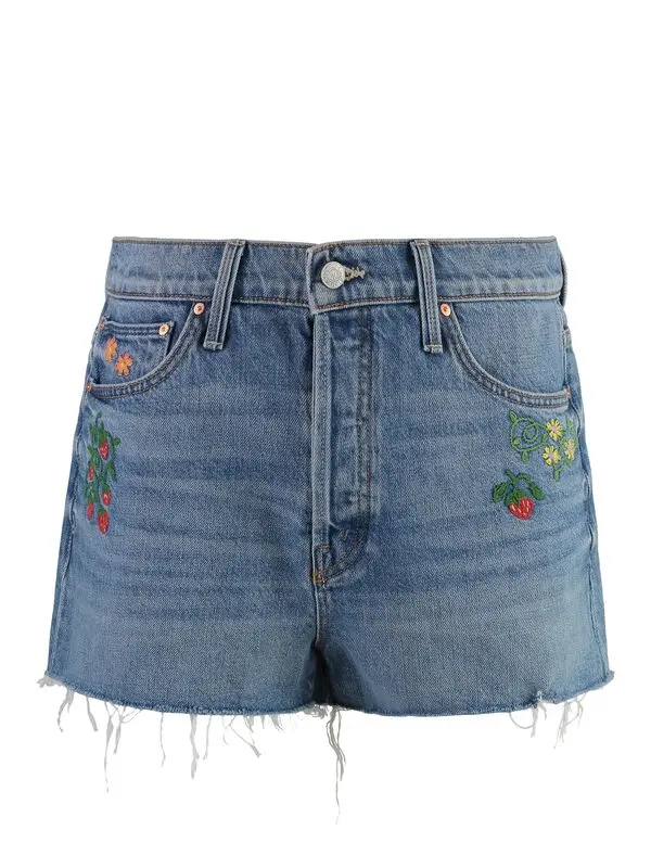 MOTHER The Ditcher Cut-off Shorts - Denim