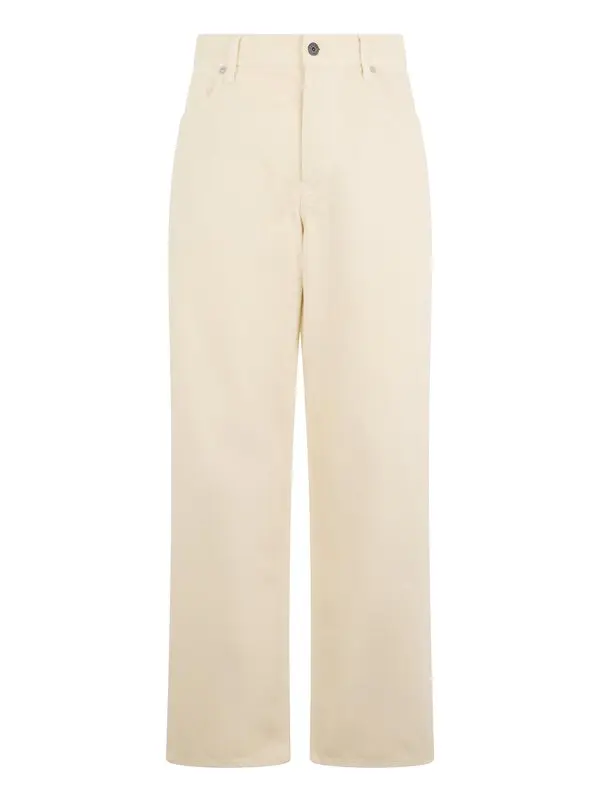 Stone Island Cotton Straight Leg Trousers - Sand