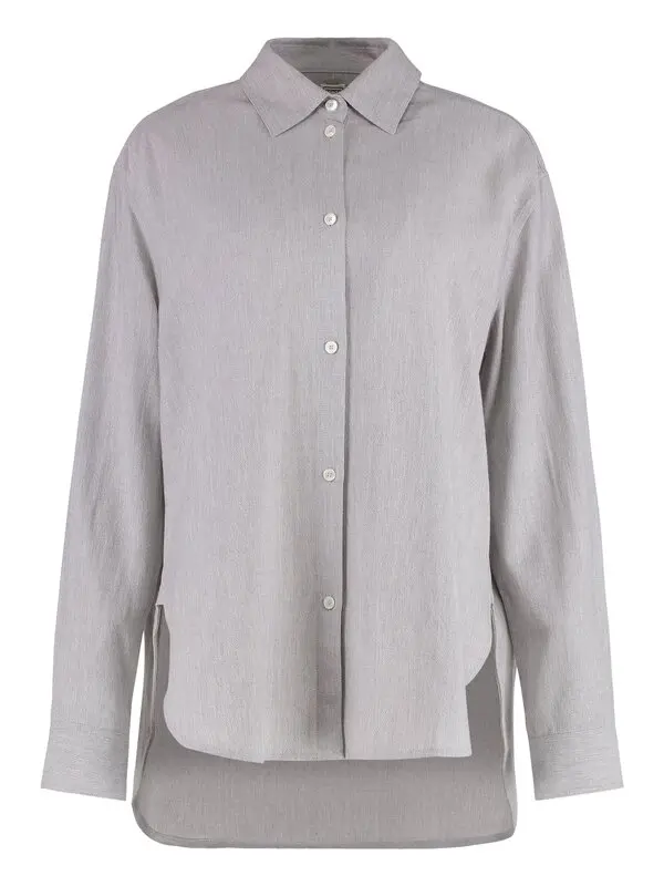 TOTEME Fluid Viscose-blend Shirt - Grey