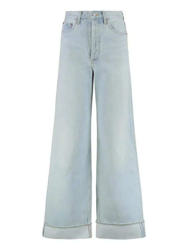 AGOLDE Dame Wide-leg Organic Cotton Jeans - Denim