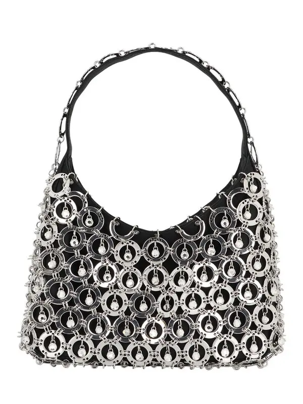 Rabanne Sphere Shoulder Bag With Rhinestone Appliqués - Black