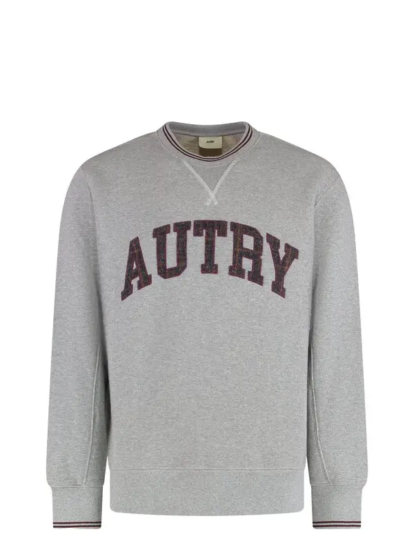 AUTRY Logo Detail Cotton Sweatshirt - Grey