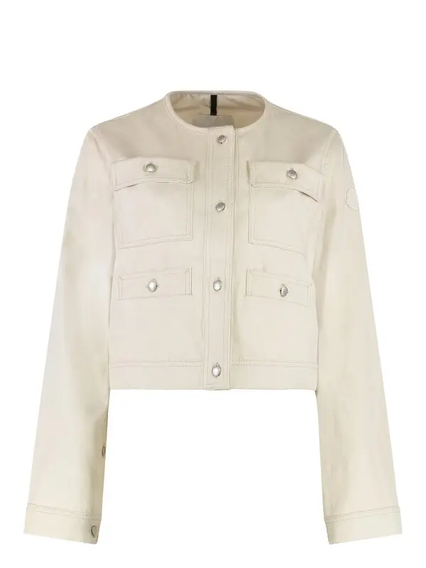 Moncler Châtel Cotton & Linen Jacket - Ivory