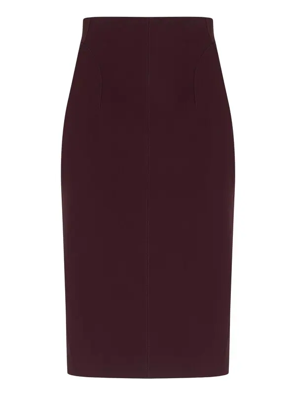 MUGLER Fitted Knee-length Skirt - Brown