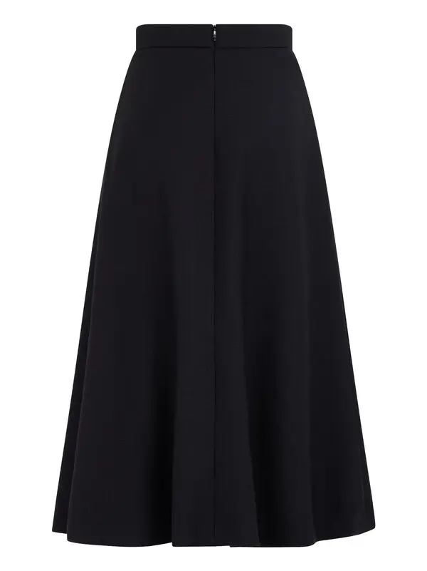 Moncler Wool Midi Tulle Dress - Black