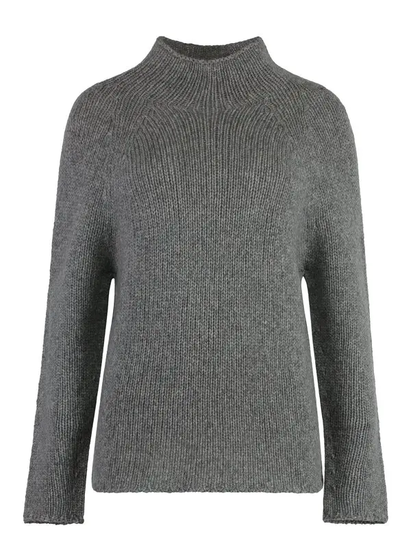 THE ALPHABET Cashmere Turtleneck Sweater - Grey