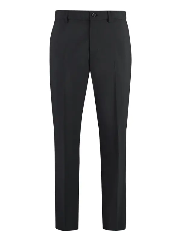 DEPARTMENT 5 Classic Fit Wool Blend Trousers - Black
