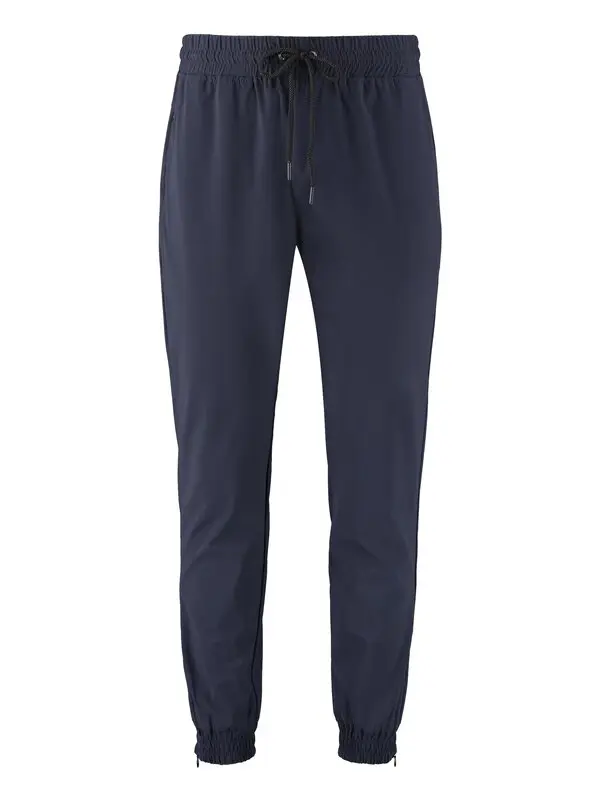 THE ALPHABET Technical Fabric Drawstring Pants With Zip Hem - Blue