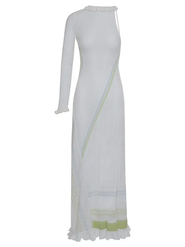 ROBERTA EINER Bianca One-shoulder Open-back Maxi Dress - White