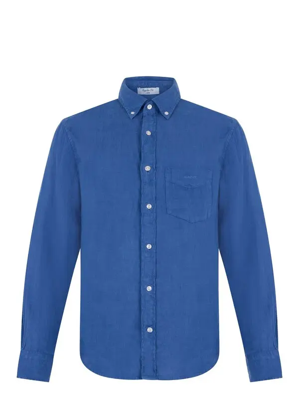 Gant Long Sleeved Linen Shirt For Ss26 - Blue