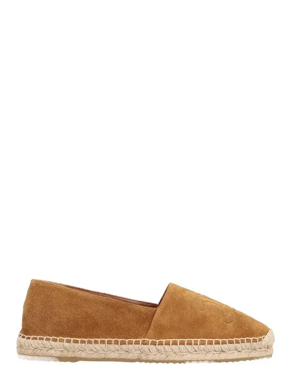 Celine Triomphe Suede Espadrilles - Brown