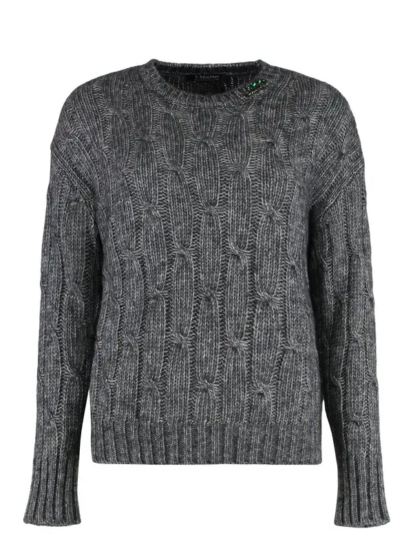 Max Mara Cabaret Cable-knit Sweater - Grey