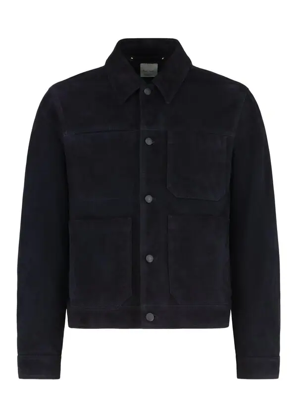 Paul Smith Suede Four-pocket Jacket - Blue