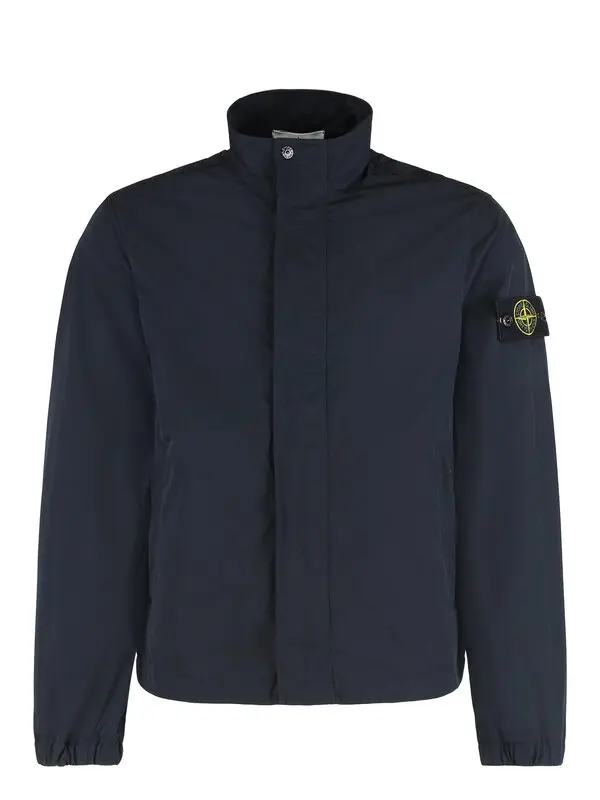 Stone Island Stand Collar Anti-drop Micro Twill Jacket - Blue