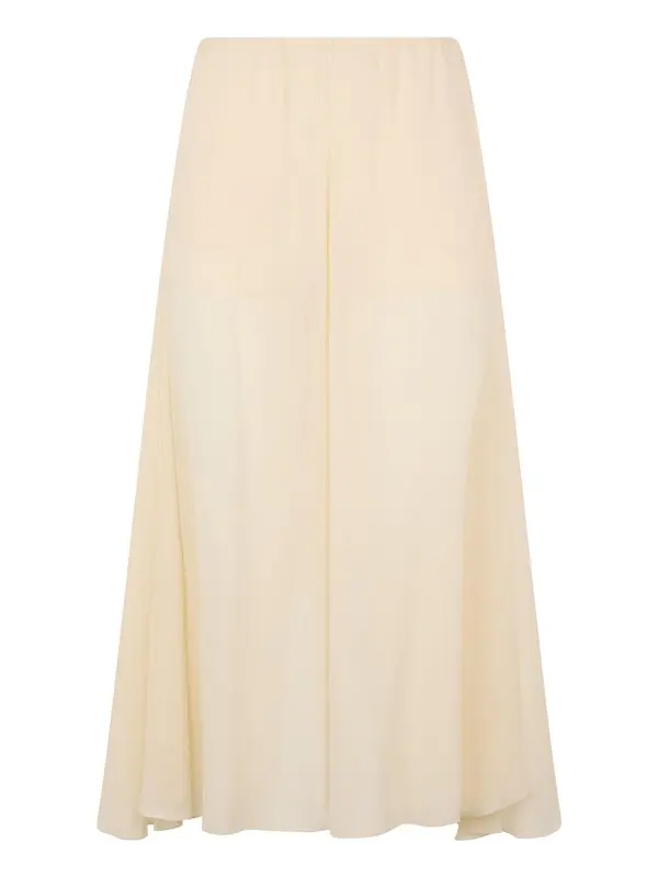 Chloé High-waisted Silk Trousers - Yellow