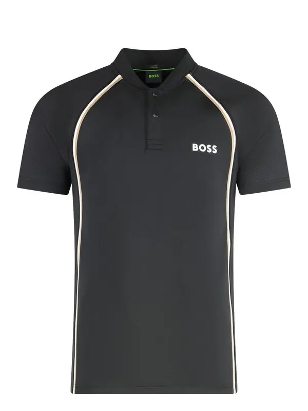 BOSS Technical Fabric Polo Shirt Slim Fit - Black