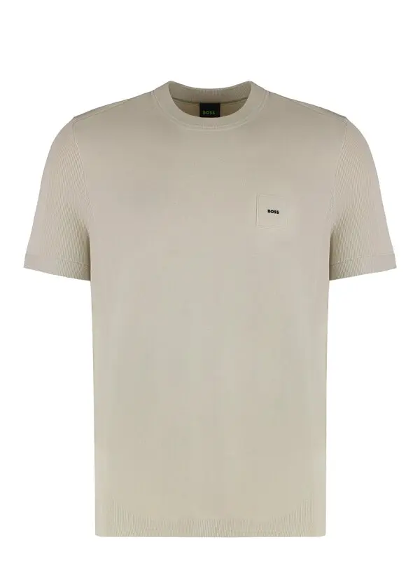 BOSS Short-sleeved Knit T-shirt For - Beige