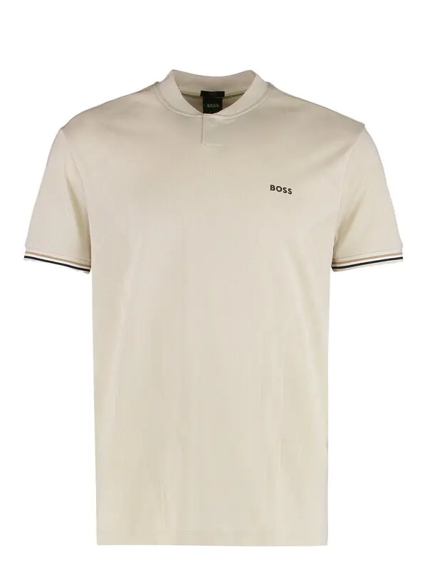 BOSS Technical Fabric Crew Neck T-shirt - Beige