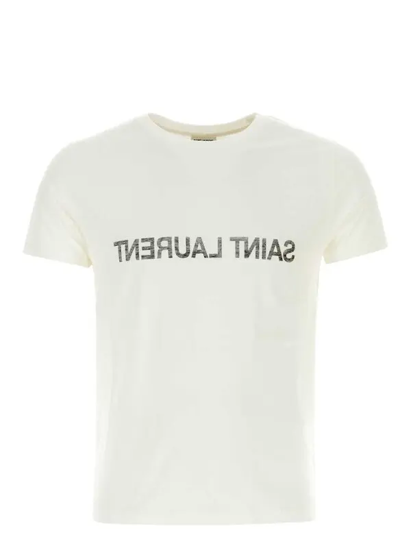 Saint Laurent Cotton Crew-neck T-shirt - White