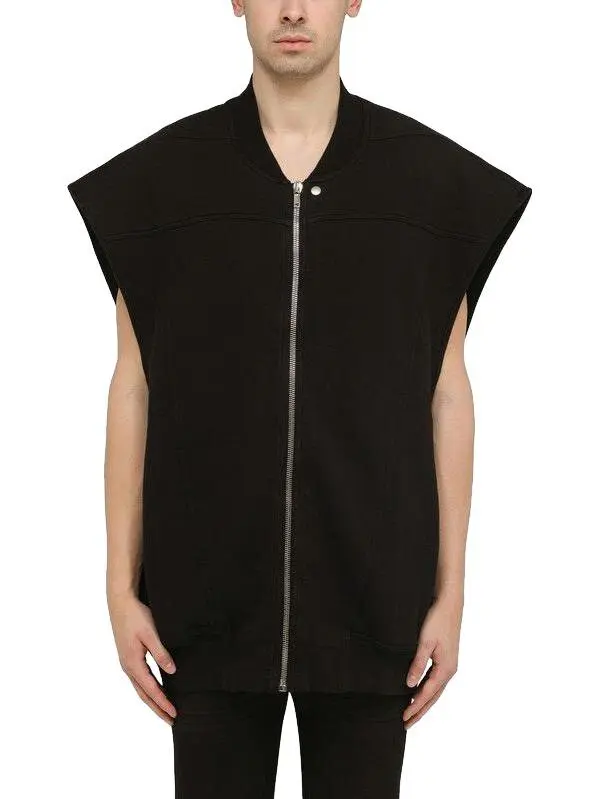Rick Owens Full Zip Cotton Hoodie - Black