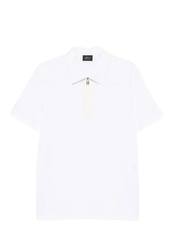 Brioni Cotton Polo Shirt - White