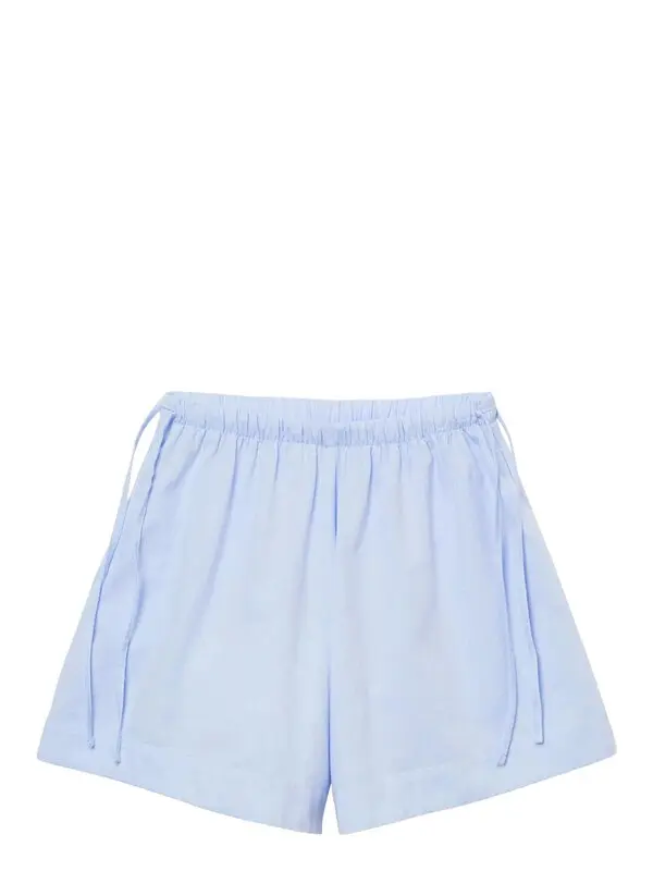 SEAQUELLE SWIM Drift Cotton Poplin Pull-on Shorts - Blue